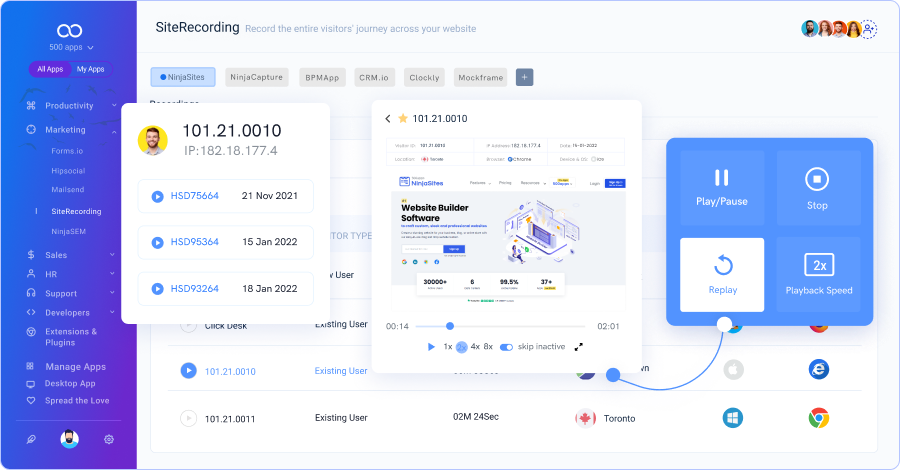 Website Tracking | SiteRecording by 500apps